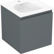 Mexen Orio koupelnová skříňka 45 cm s umyvadlem Vela, 1 zásuvka, grafit mat/bílá mat - 91A10-04547-1-BF66-W23M01