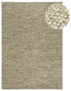 Khaki ručně tkaný koberec s příměsí vlny 160x230 cm Minerals – Flair Rugs