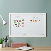 Toptabule.sk Bílá tabule na magnetky v bílém dřevěném rámu 120x90 cm