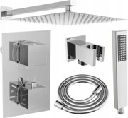 Mexen Cube DR02 podomítkový sprchový set s dešťovou sprchou 25x25 cm (6v1), chromová, 77502DR0225-00