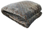 KARO Přehoz na postel z mikrovlákna 200x220 Zigzag grey 25