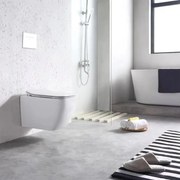Rea Martin - závěsná WC mísa Rimless 51x37 s pomalu-padajícím sedátkem, bílá, REA-C8006
