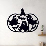 dřevo života Halloweenská dýně - DUCHOVÉ Rozměry (cm): 16x20, Zvolte barvu dekoru: Černá