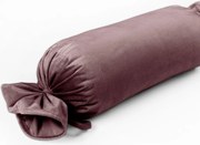 Biante Sametový polštář válec bonbon Velvet Premium SVP-019 Hnědofialový 15x40 cm
