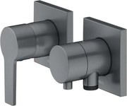 Keuco Edition 11 - Baterie pod omítku pro 2 spotřebiče, kartáčovaný černý chrom 51151131222