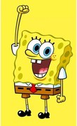 Carbotex Dětský froté ručník Sponge Bob Žlutý jako Houba 30x50 cm