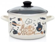 Hrnec metalac hrnec se skleněnou poklicí master of kitchen, 16 cm, 2 l