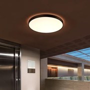 SLV Medo 90 CORONA, kulaté černé stropní svítidlo s efektem korony 78W LED 3000/4000K, stmívatelné, průměr 90cm
