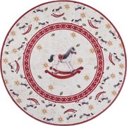 Villeroy & Boch Kusový koberec Toy's delight 106275 Cream, Red kruh, 160x160 (průměr) kruh, červená, obývací pokoj