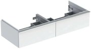 Geberit iCon - Umyvadlová skříňka 118x25x48 cm, 2 zásuvky, lesklá bílá 502.314.01.2