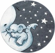 Ayyildiz, Dětský kusový koberec Kids 560 blue kruh, 120x120 (průměr) kruh, modrá, dětský pokoj
