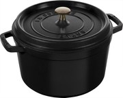 Staub Litinový vysoký hrnec s poklicí Cocotte, Ø 24 cm / 4,8 l, černá 12502423