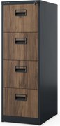 Kovová kartotéková skříň se 4 zásuvkami, antracit/ořech, 460x1320x620 mm: SARA Eco Design