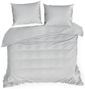 Saténové povlečení 140x200 Vera grey light damask stripes Eurofirany