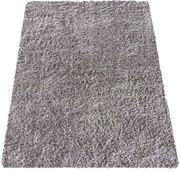 DY Šedý a béžový protiskluzový koberec shaggy Camel Rozměr: 60x100 cm