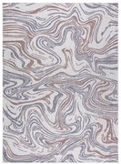 Dywany Łuszczów, Kusový koberec Sion Sisal Waves 2836 ecru/blue/pink – na ven i na doma, 80x150, vícebarevná, chodba / předsíň