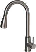 Sapho - Dřezová baterie Mikela, s výsuvnou sprškou, gun metal 1106-30GM