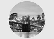 Samolepící vliesová fototapeta na zed' Výhled na Brooklynský Most | 140 x 140 cm | DCR3308