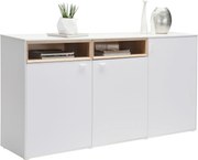 XXXLutz KOMODA, bílá, barvy dubu, 180,4/92,8/43 cm Hom`in - Široké komody - 000003000703