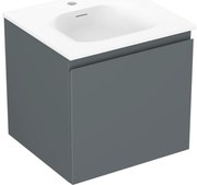 Mexen Orio koupelnová skříňka 50 cm s umyvadlem Vela, 1 zásuvka, grafit mat/bílá mat - 91A10-05047-1-BF66-W23M01