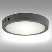 LED podhledové svítidlo RING 18W 4200K KULATÝ SVĚTLE ŠEDÝ