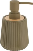 Dávkovač mýdla Roza, olivový/s dřevěnými prvky, 250 ml