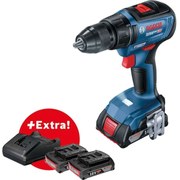 Bosch Nářadí - 18V AKU vrtací šroubovák, 3x aku 2,0 Ah Li-Ion, nabíječka 06019H5005