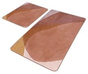 Hnědé sametové koupelnové předložky v sadě 2 ks 60x100 cm – Mila Home