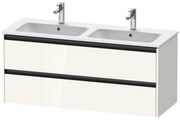 Duravit Ketho.2 - Umyvadlová skříňka 55x128x48 cm, 2 zásuvky, lesklá bílá K25266022220000