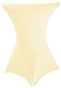 Elastický ubrus STANDARD na koktejlový bistro stůl 60 cm VÍCE BAREV Barva ubrusu: KRÉMOVÁ / IVORY