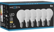 Mexen Nova 6x LED žárovka E14, G45, 1W, Teplá - 3000K, 105 lm - L101-E14-0130-01x06