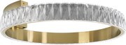 Toolight Toolight, LED křišťálové závěsné svítidlo 60cm, APP1506-C, zlatá matná, OSW-06790