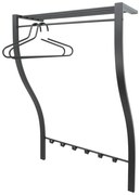 Černý kovový nástěnný věšák s poličkou 75 cm Carve – Spinder Design