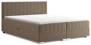 Postel dvoulůžko BOXSPRING EDIT + topper v ceně | 180x200 | 05 taupe hnědá
