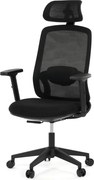 Ergonomická kancelářská židle VEBRUA - černá síťovina
