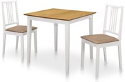 3dílný jídelní set MDF bílý 276408