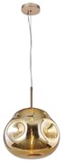 Klausen 111003 - Lustr na lanku VITRO 1xE27/10W/230V pr. 35 cm zlatá 111003
