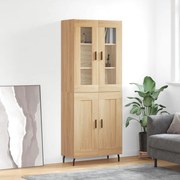 Skříň highboard dub sonoma 69,5 x 34 x 180 cm kompozitní dřevo 3198356