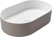 Sapho Thin - Umyvadlo na desku 55x35 cm, bez přepadu, bez otvoru pro baterii, matná bílá/agila WN205-43
