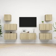 7dílný set TV skříněk dub sonoma kompozitní dřevo 3079027
