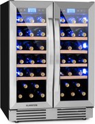Klarstein Vinovilla Duo 42, vinotéka, 126 l/42 lahví, 2 zóny, 3 barvy LED osvětlení, skleněné dveře