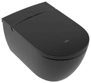 Villeroy & Boch ViClean - Elektronický bidet s keramikou, Rimless, CeramicPlus, SoftClosing, Pure Black V0E200R7