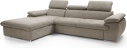 Sedací souprava COOL | 191x281 cm | rozkládací + úložný prostor | LEVÁ | lounge 03 šedobéžová