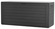 Prosperplast Zahradní úložný box WOODEBOX, 280L, 120x46x57cm, antracitová