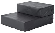 Schodiště PawHut pro psy a kočky, skládací, 2 stupně, černé, D45xŠ39xV20cm, praktická podložka pro snadné lezení | Aosom.de