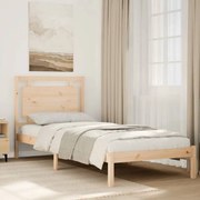 Prodloužený rám postele bez matrace 100 x 210 cm masivní dřevo 3309185