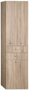 Aqualine Keramia Fresh - Vysoká skříňka ZOJA s košem, 50x184x29 cm, dub platin 51295