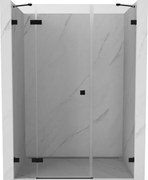 Mexen Lunar, levé otočné sprchové dveře 120 cm, čiré sklo, černý profil, 834S-120-050-70-00-L