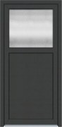 Solid Elements Vedlejší vchodové dveře Premium Easy, 80 P, rozměr vč. zárubně: 880 × 1980 mm, plast, pravé, antracit, prosklené