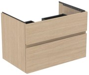 Ideal Standard Finesse - Umyvadlová skříňka, 80x51x55 cm, 2 zásuvky, bílý dub E3396US